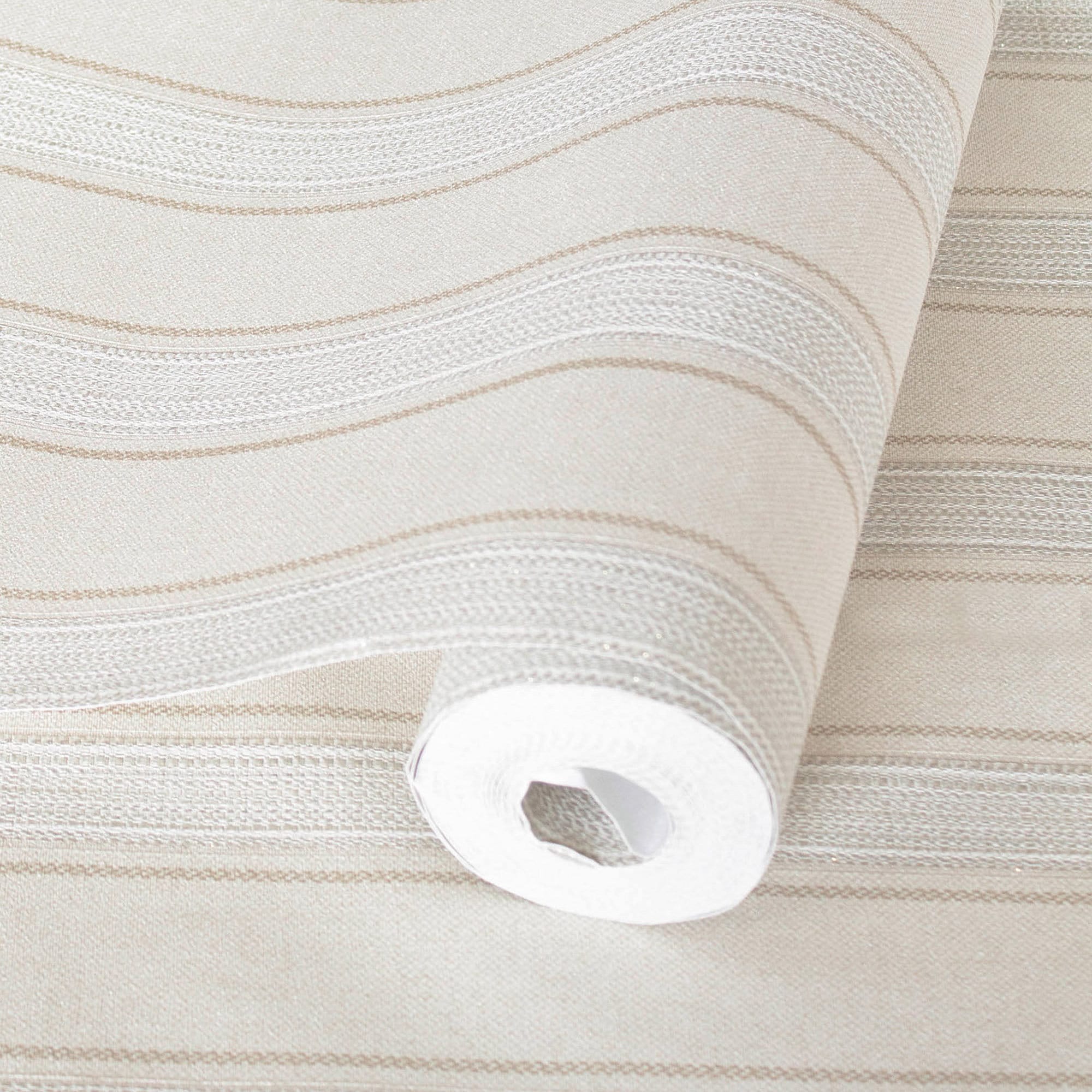 Large Striped Wallpaper, Textured Wallpaper, Extra Wide 114 Sq Ft Roll ...