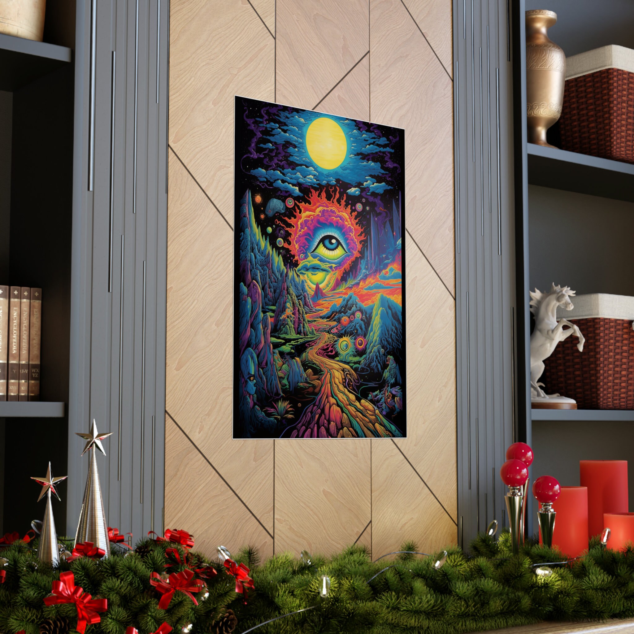 Trippy Blacklight Poster the Forbidden Eye - Etsy