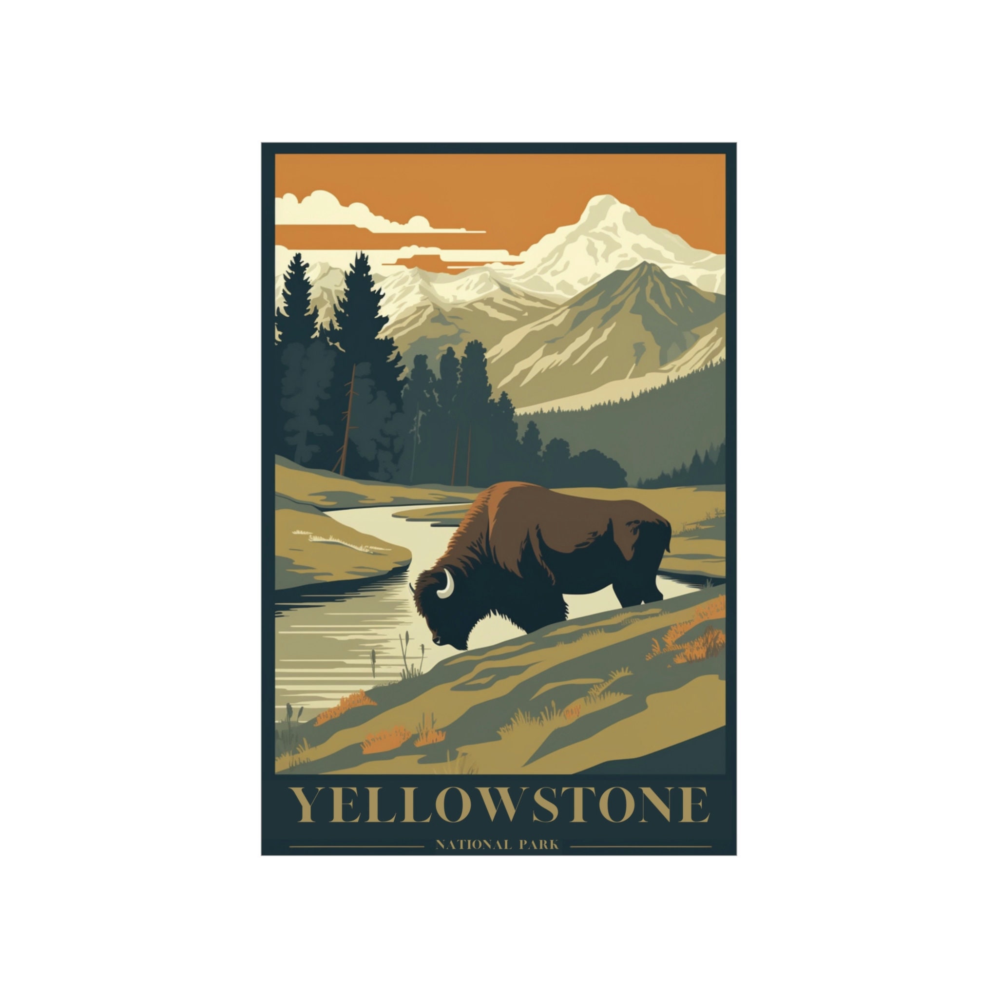 Yellowstone National Park Premium Poster - Etsy