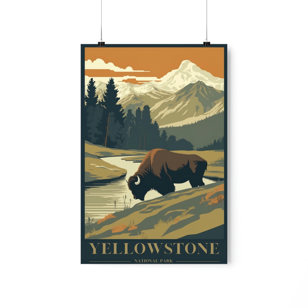 Yellowstone National Park Premium Poster - Etsy