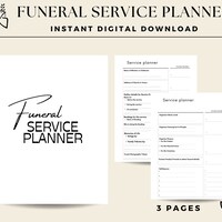 Funeral Planner, Funeral Checklist, Funeral Organiser, Funeral Plan ...
