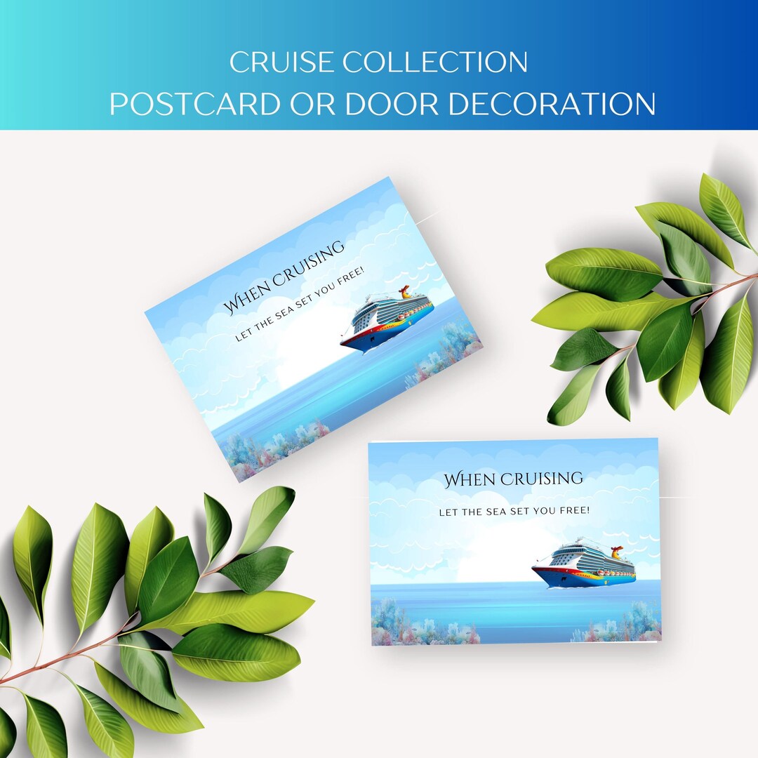 Cruise Postcard, Cabin Door Decorations – Nautical-themed Travel ...
