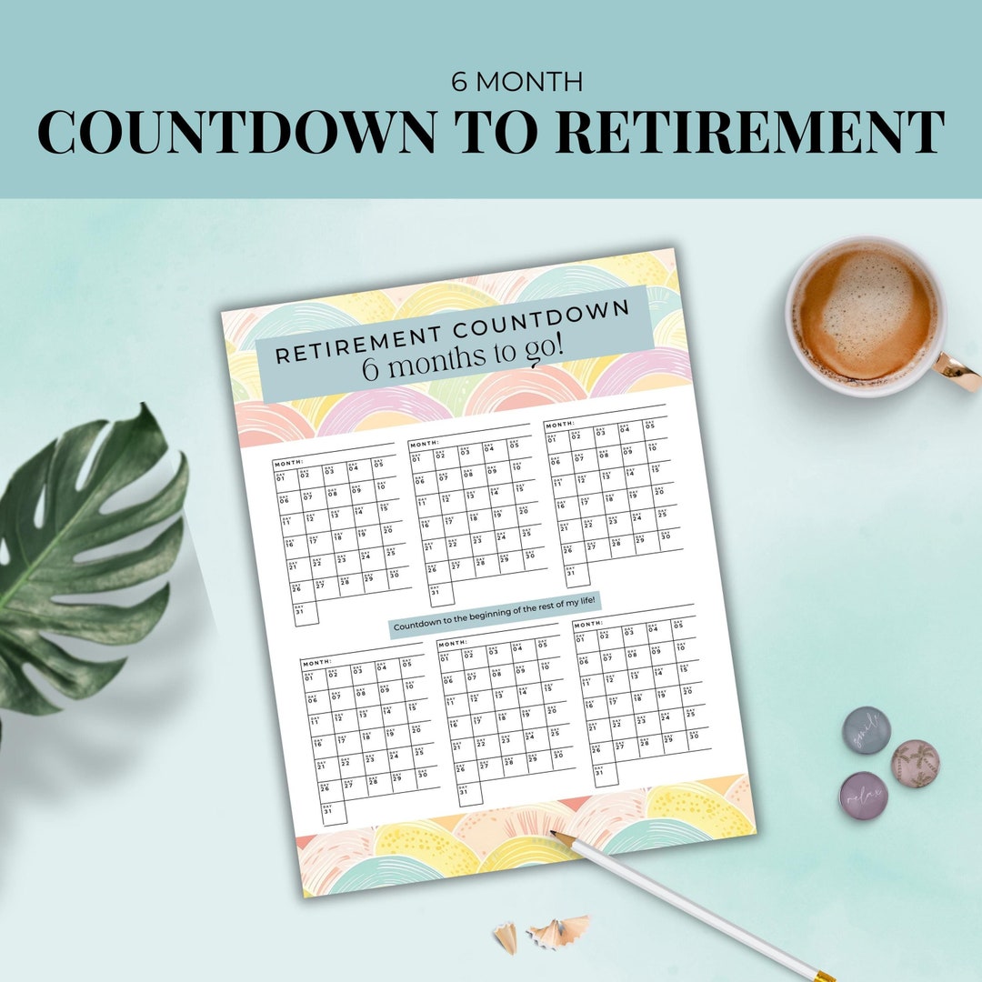 BOHO Countdown to Retirement, Gift for Retiree, Life After Work ...