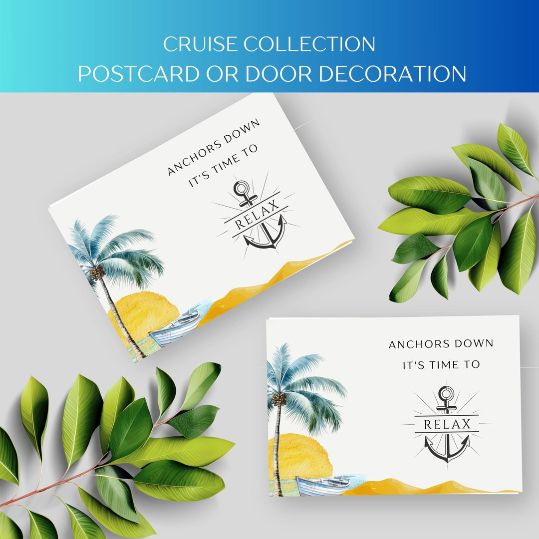 Cruise Postcard, Cabin Door Decorations – Nautical-themed Travel ...