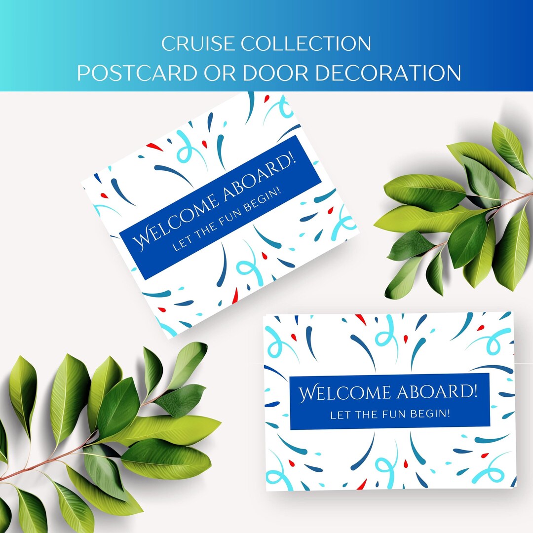 Cruise Postcard, Cabin Door Decorations – Nautical-themed Travel ...