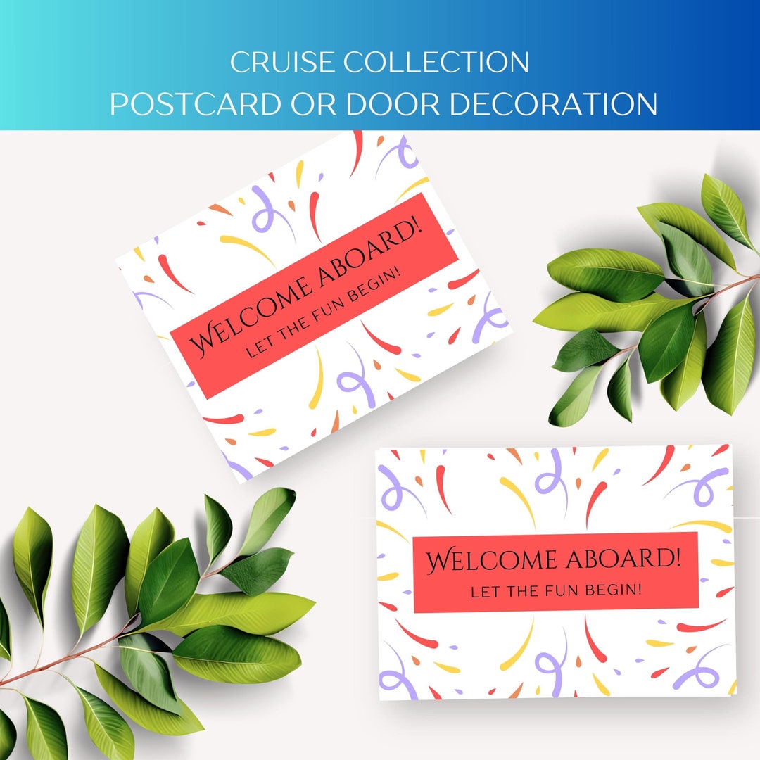 Cruise Postcard, Cabin Door Decorations – Nautical-themed Travel ...