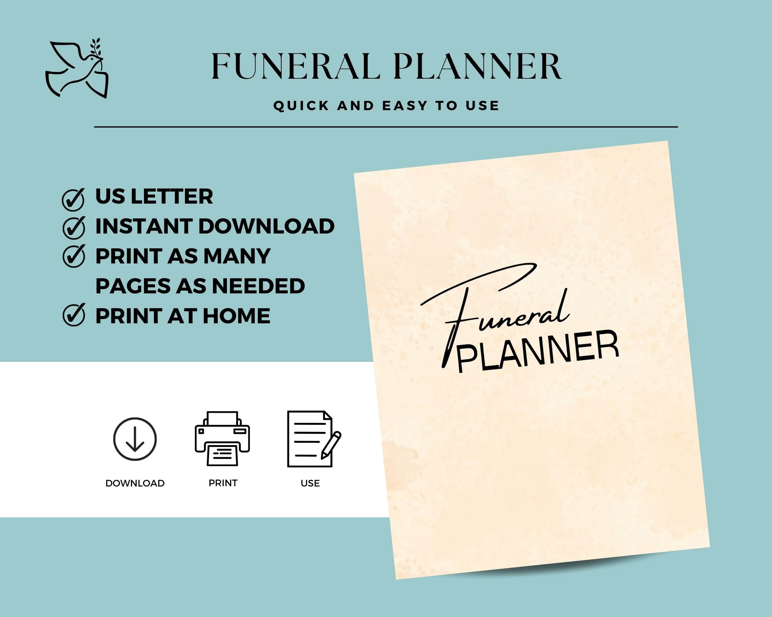 Simple Funeral Planner Bundle for Organizing Family Funerals ...