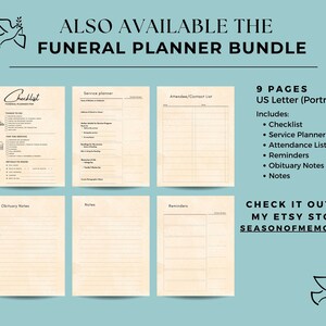 Simple Funeral Checklist for Organizing Family Funerals, Bereavement ...