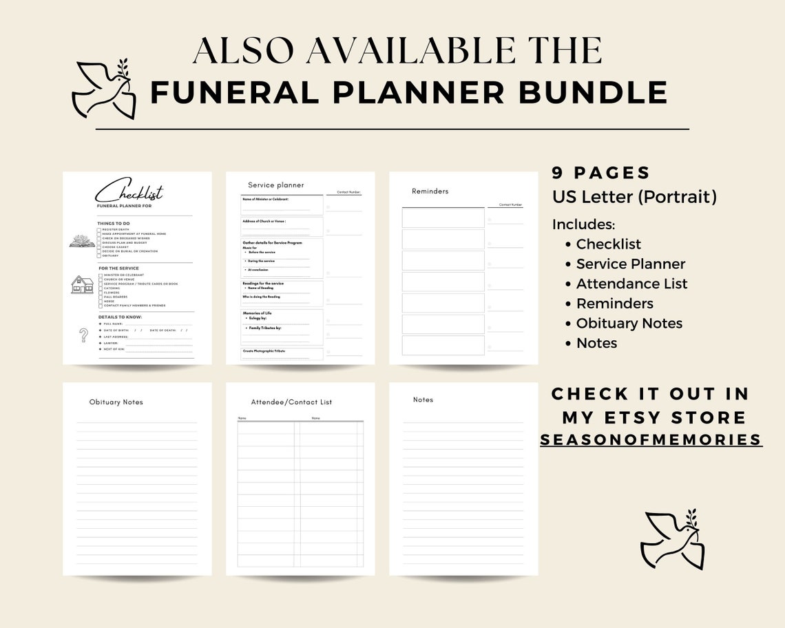 Minimalist Funeral Checklist for Organizing Family Funerals ...