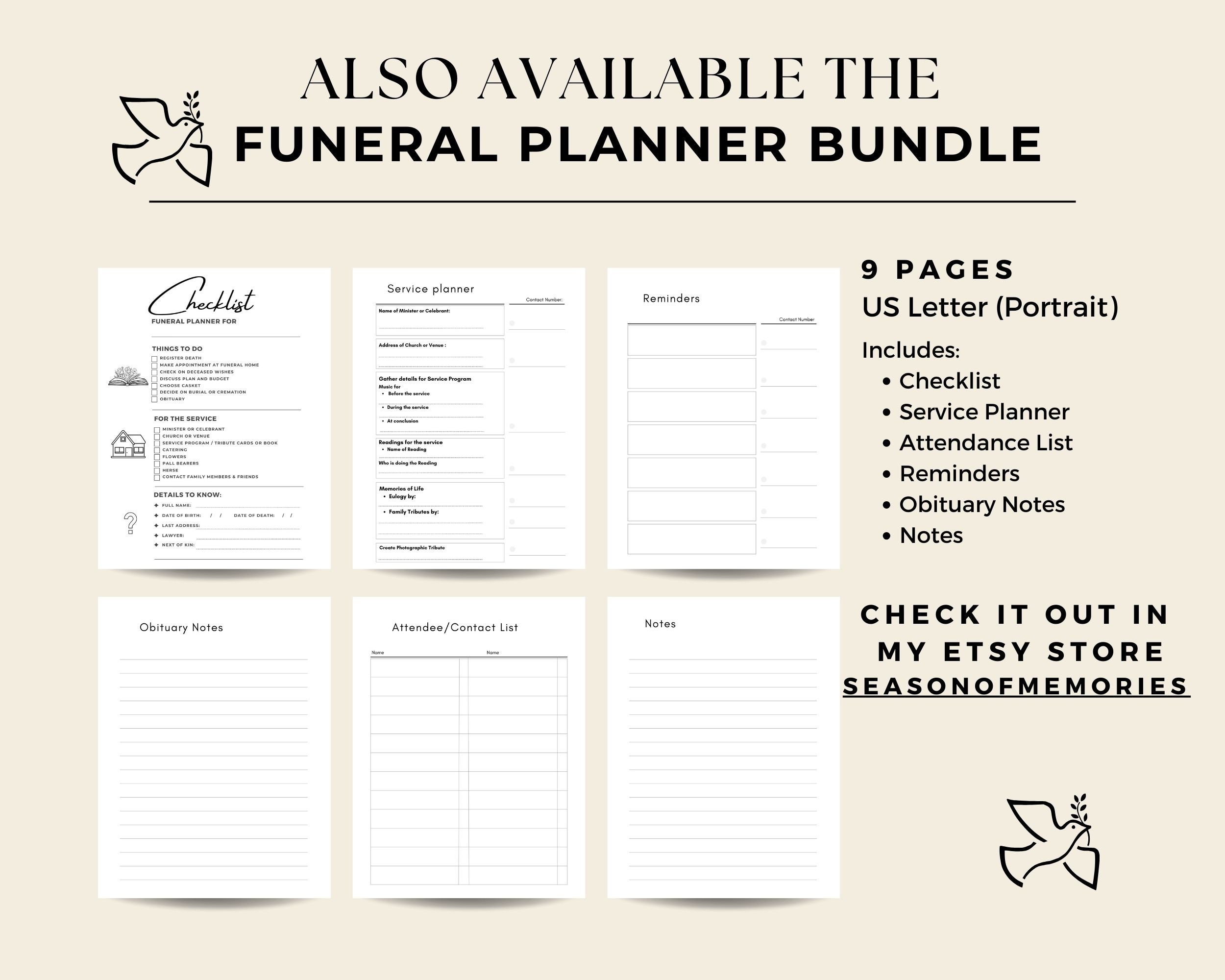 Minimalist Funeral Checklist for Organizing Family Funerals ...