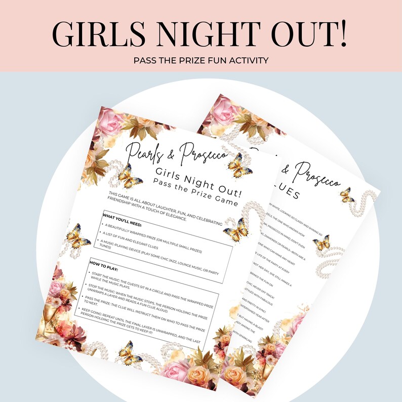Pearls and Prosecco, Pass the Prize Game, Girls Night Out, Fun Pass the ...