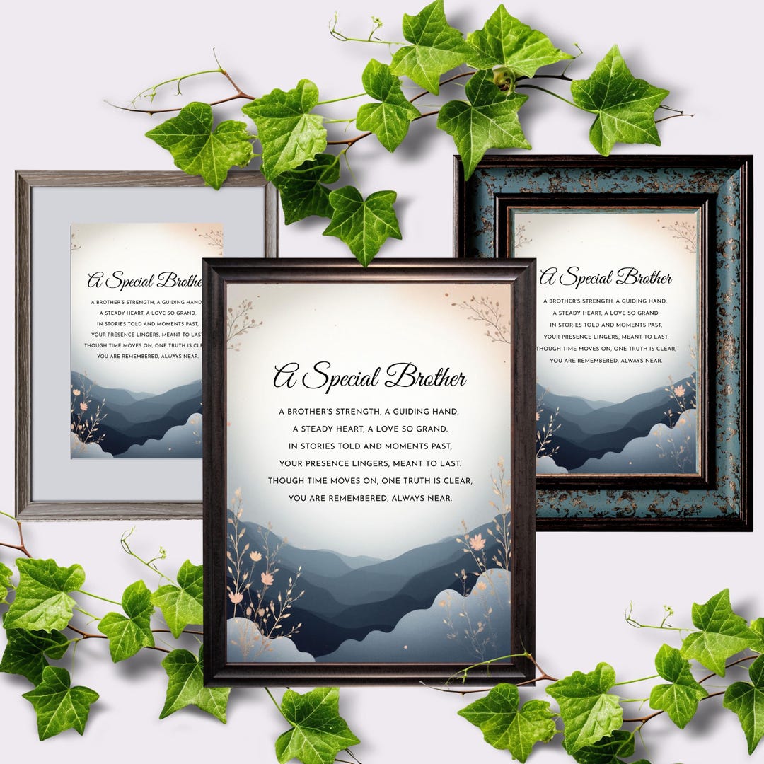 Brother's Celebration of Life, Remembrance of Brother, Family Memorial ...