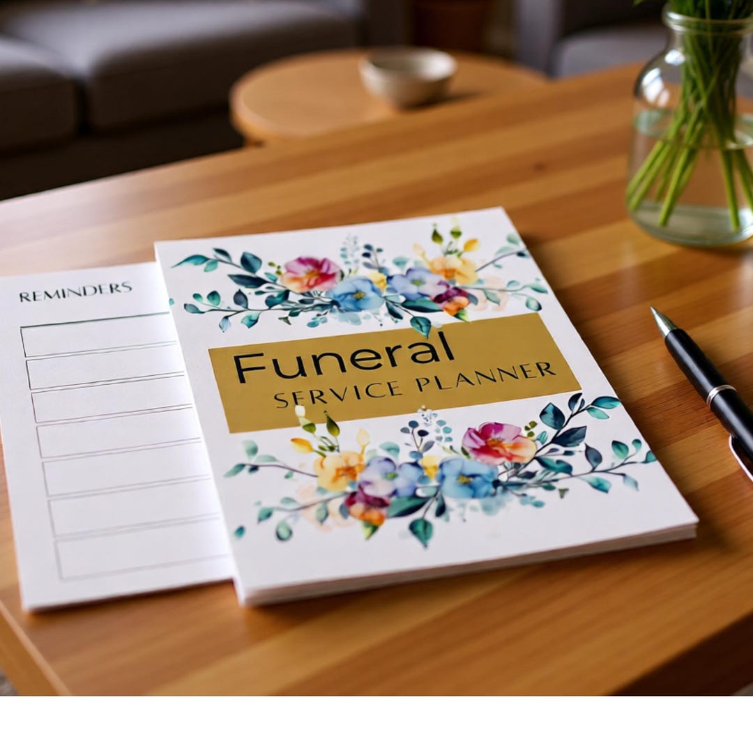 Simple DIY Funeral Service Planning Organizer, Printable Celebration of ...