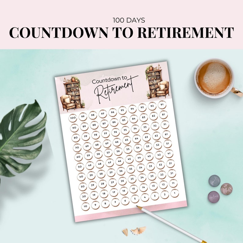100 Day Countdown to Retirement Calendar, Gift for Retiree, Teacher ...