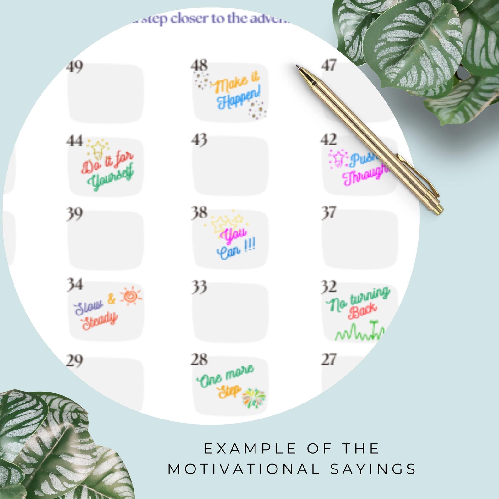 50 Day Countdown, Motivational Calendar, Gift for Retiree, Teacher ...