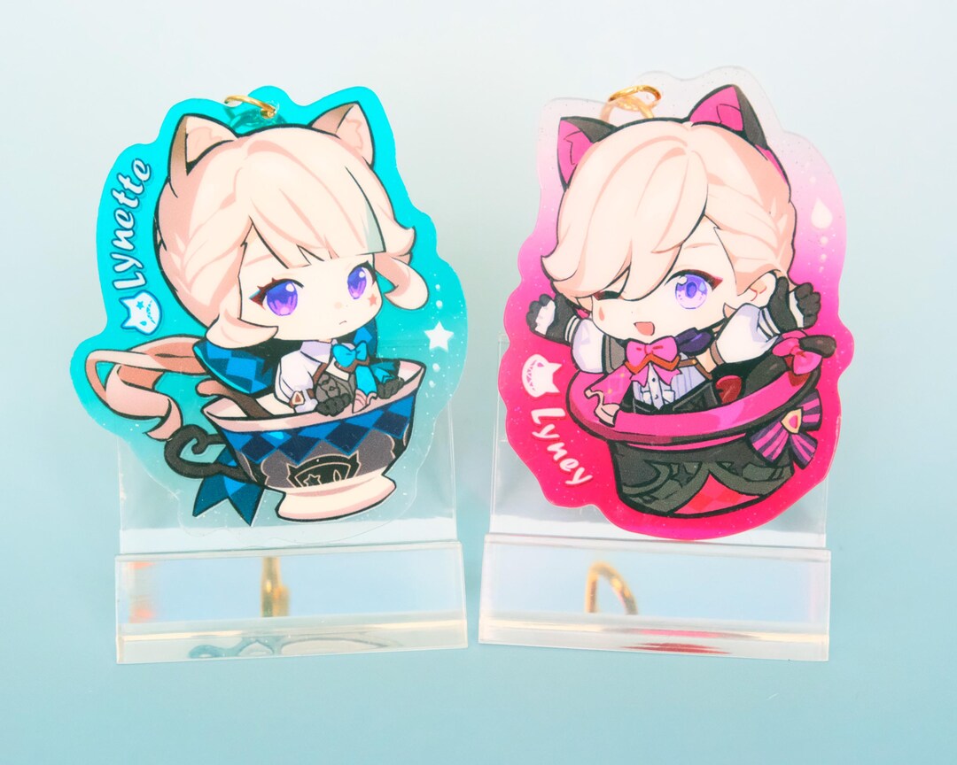 Genshin Impact - Lyney and Lynette Sibling Keychain Set! Set of 2 ...