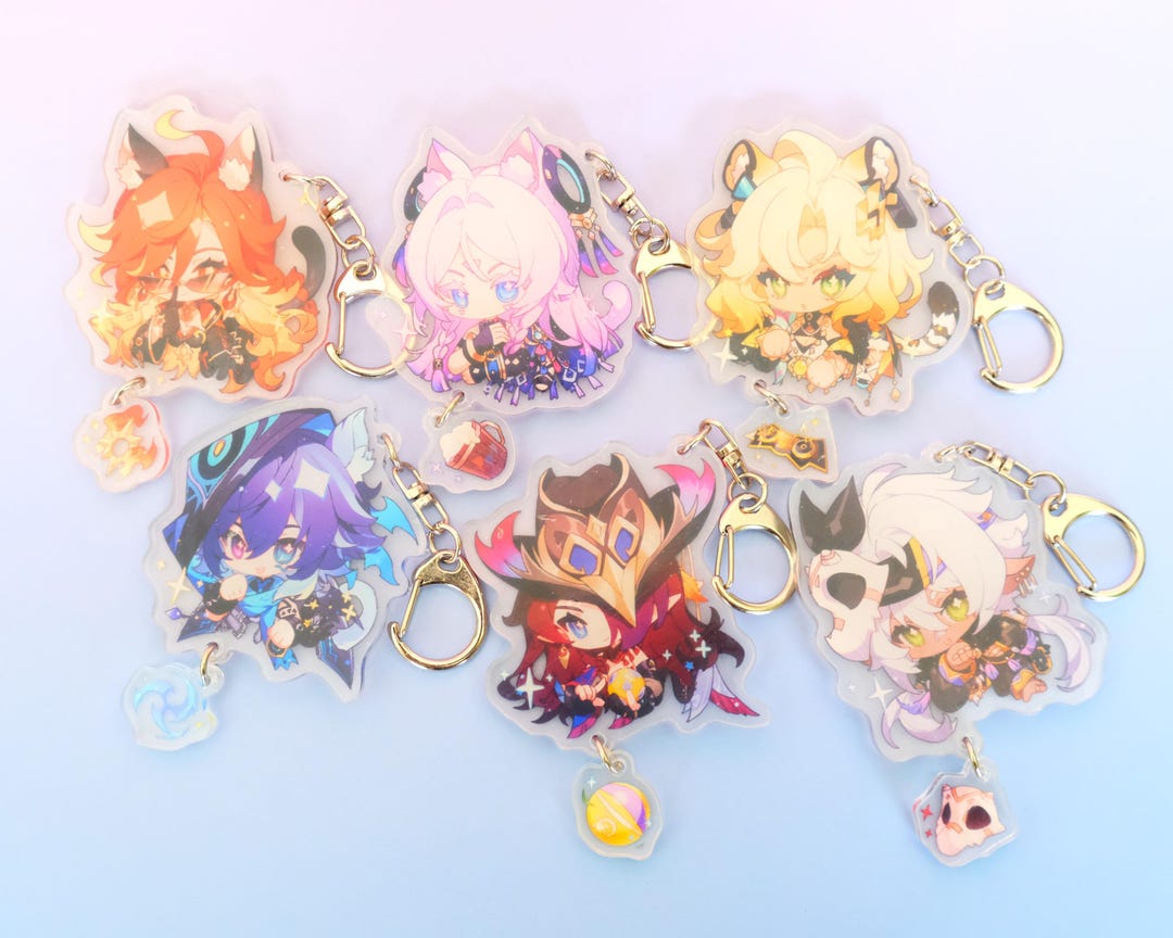 Genshin Impact - Natlan Chibi Animal Ears Style Keychains With Small ...