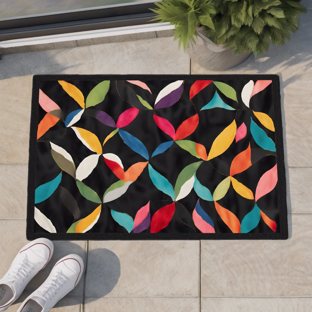 POPPIN PETALS High Quality Multicolor Doormat, 29 X 20, Waterproof ...