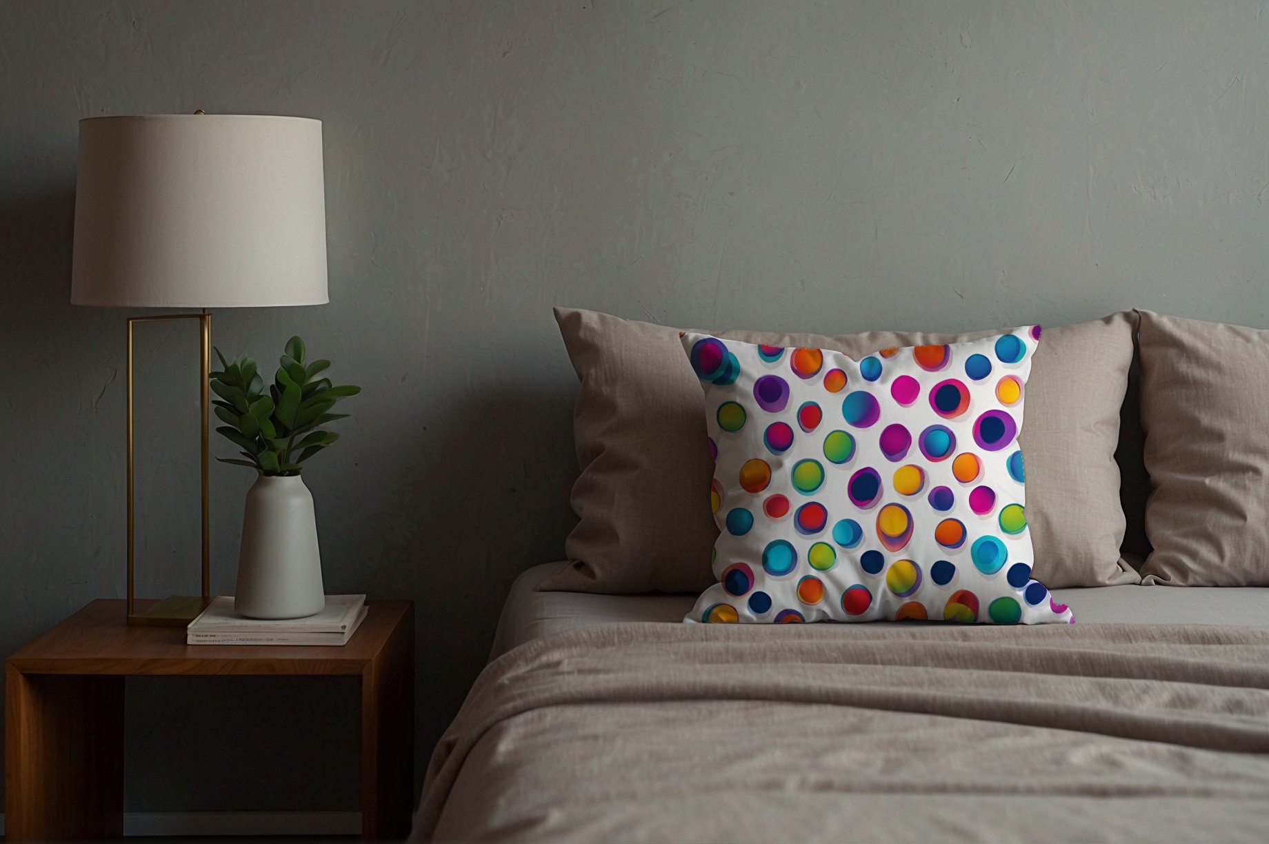 CARNIVAL CONFETTI | Vibrant Polka Dot Pillow - Abstract Pillow ...