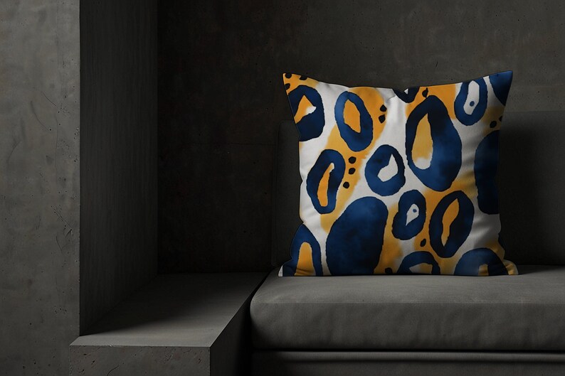 PALETTE PREDATOR | Orange Blue Leopard Print Throw Pillow, Abstract ...