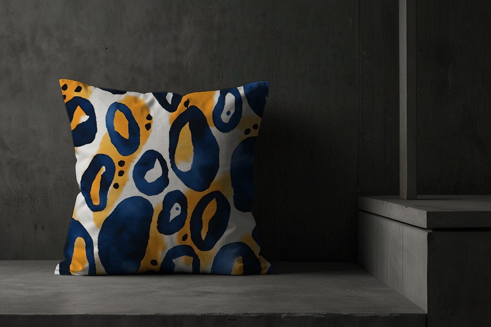 PALETTE PREDATOR | Orange Blue Leopard Print Throw Pillow, Abstract ...