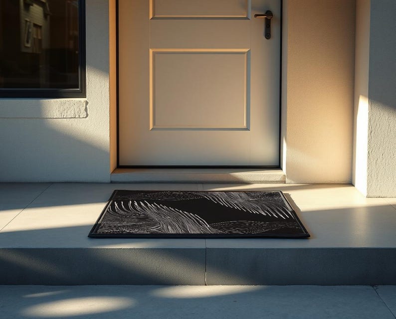 CHIC | Black Striped Doormat - Elegant, Durable Entrance Mat, 29" X 20 ...
