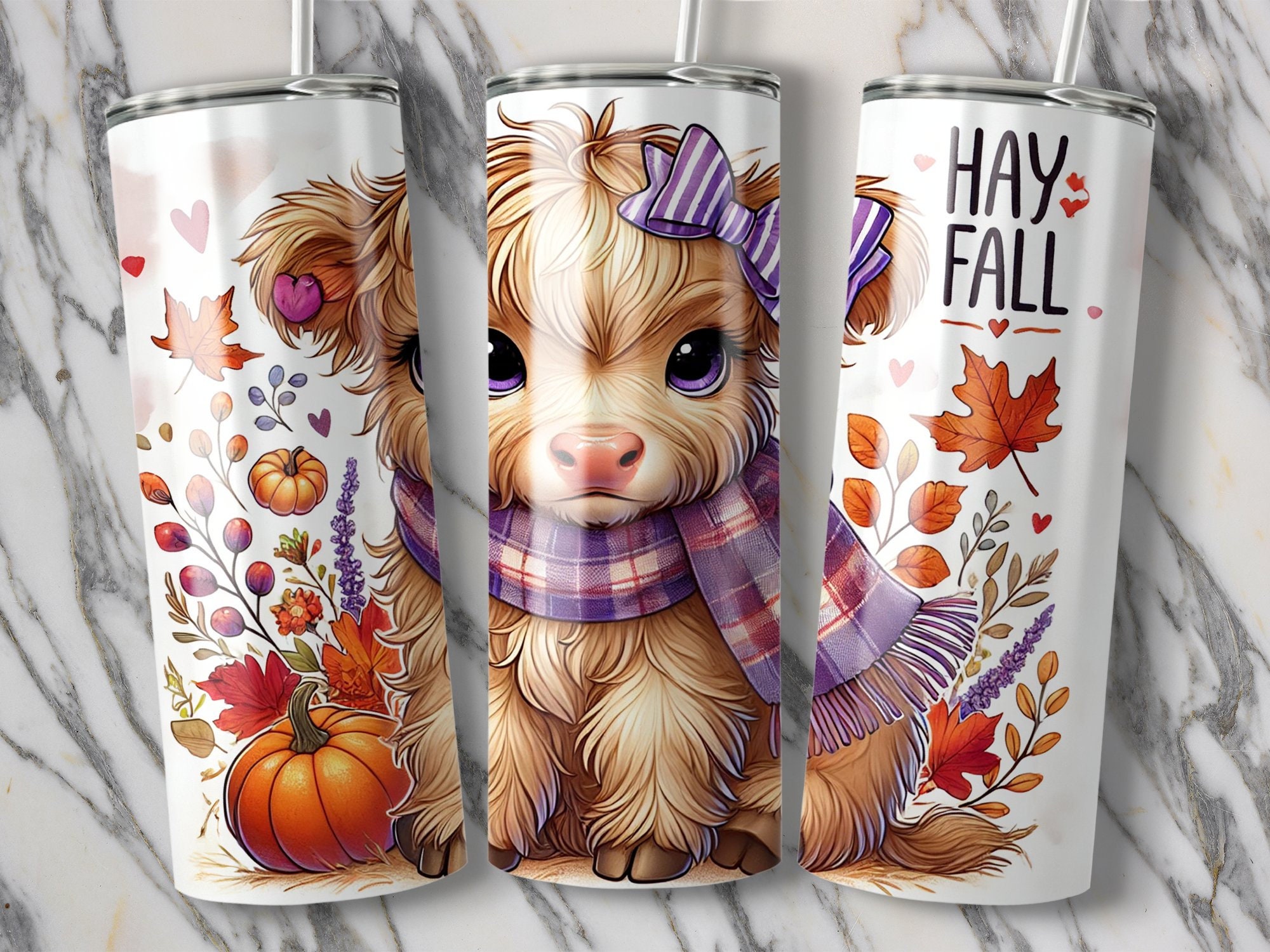 Cute Highland Cow PNG, Hay Fall Png Clipart, Highland Cow Halloween ...