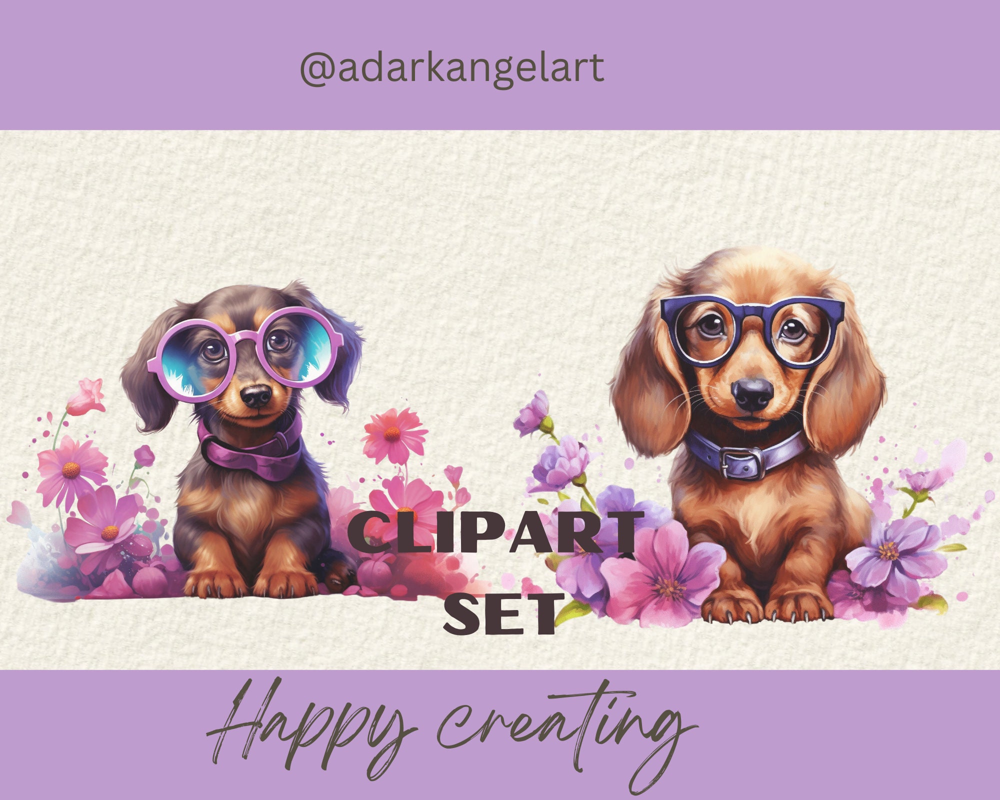 17 PNG Dachshund Puppy Clipart, Cute Sausage Dogs With Sunglasses ...