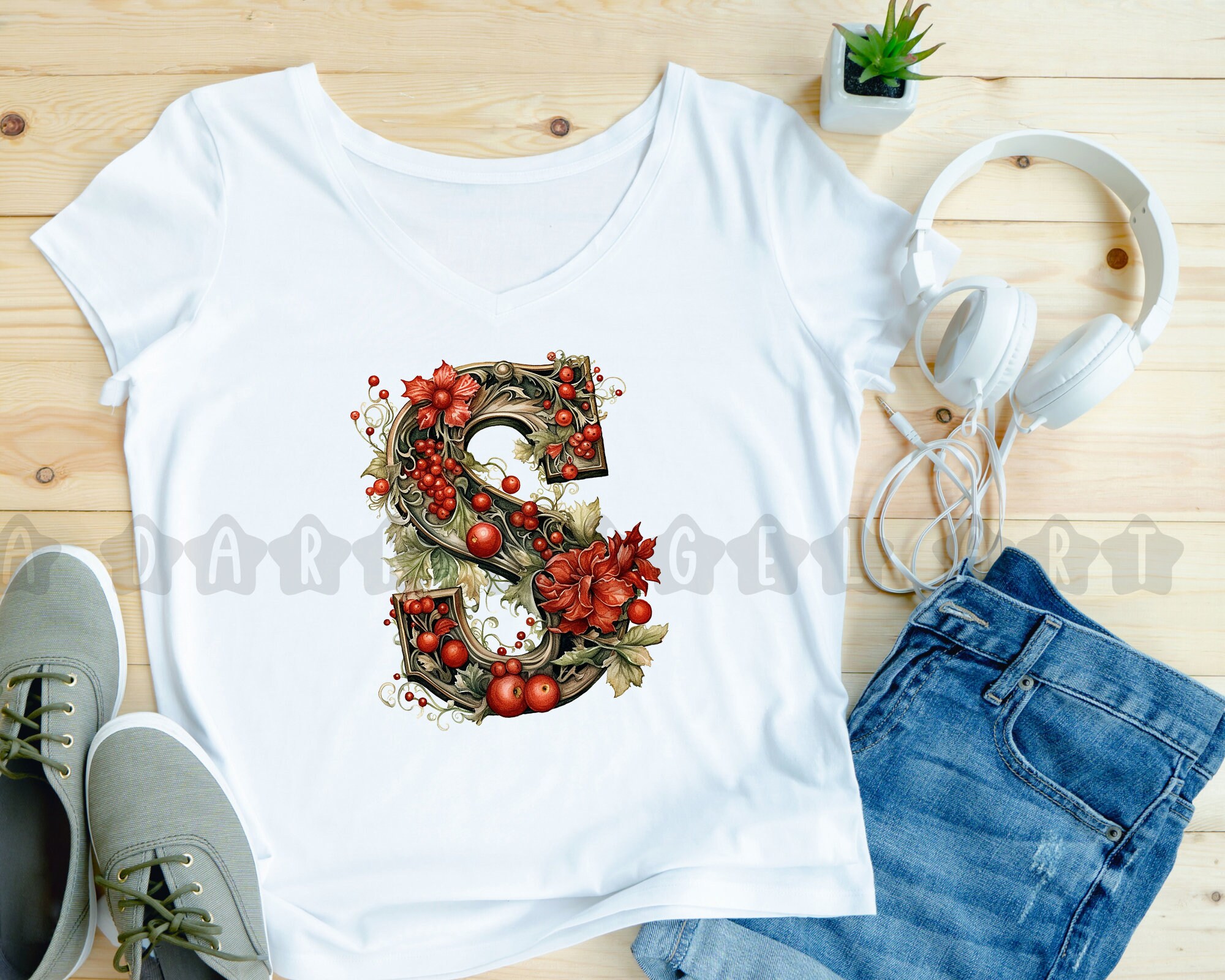 26 PNG Red Christmas Alphabet Clipart Christmas Letters Clip - Etsy