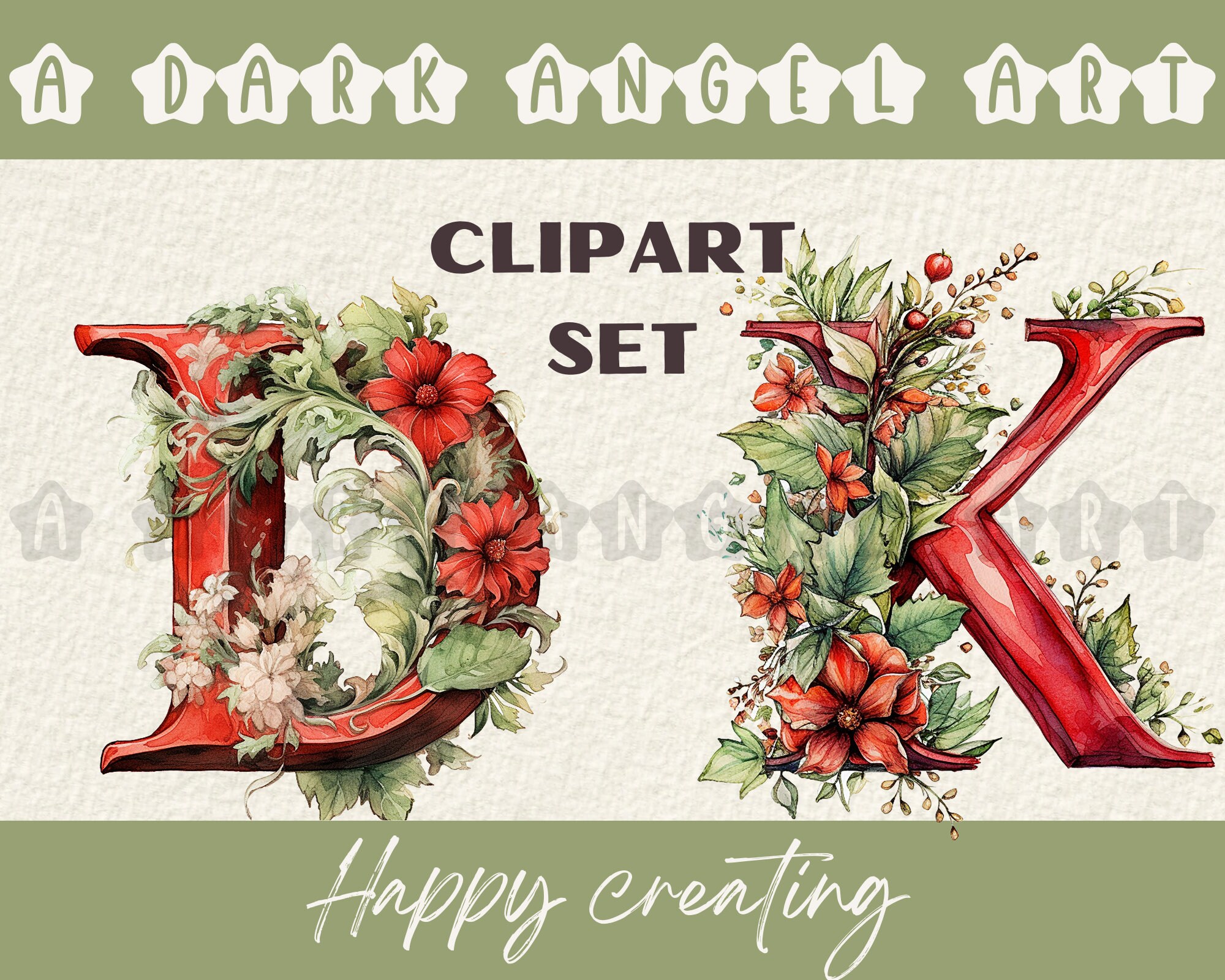 26 PNG Red Christmas Alphabet Clipart, Christmas Letters Clip Art ...