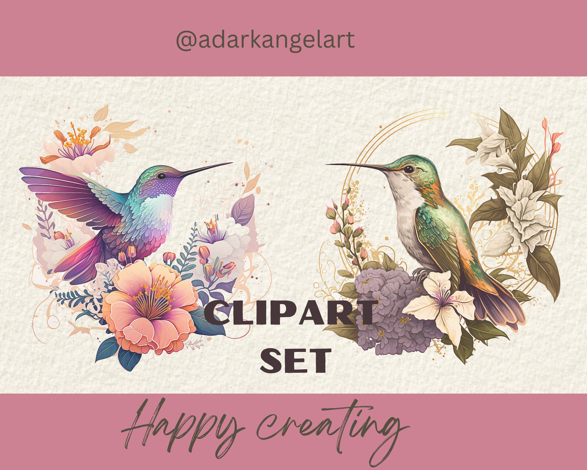 15 PNG Hummingbird Watercolor Clipart, Junk Journaling Scrapbook ...