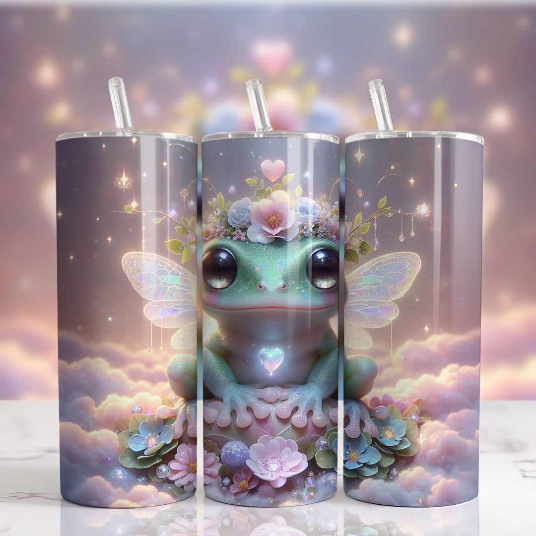 Cute Frog Tumbler PNG Kawaii Frog Wrap for 20oz Skinny Tumbler, Funny ...
