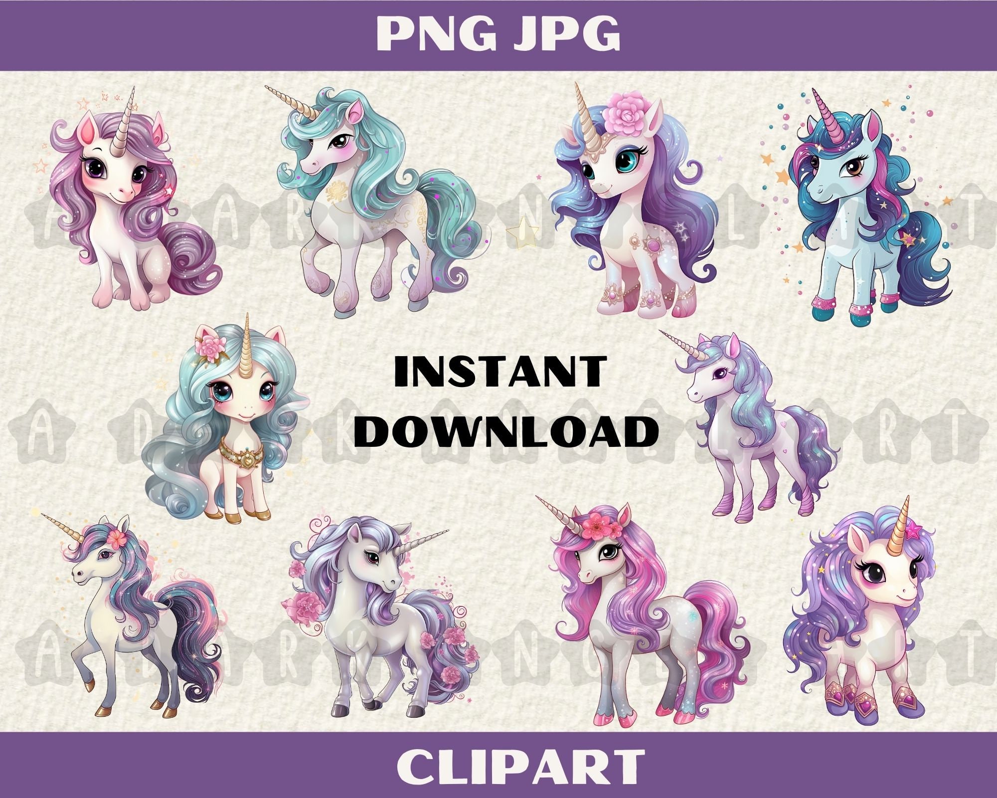 20 PNG Fairytale Magical Mystical Unicorns Clipart, Transparent ...