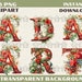 26 PNG Red Christmas Alphabet Clipart, Christmas Letters Clip Art ...