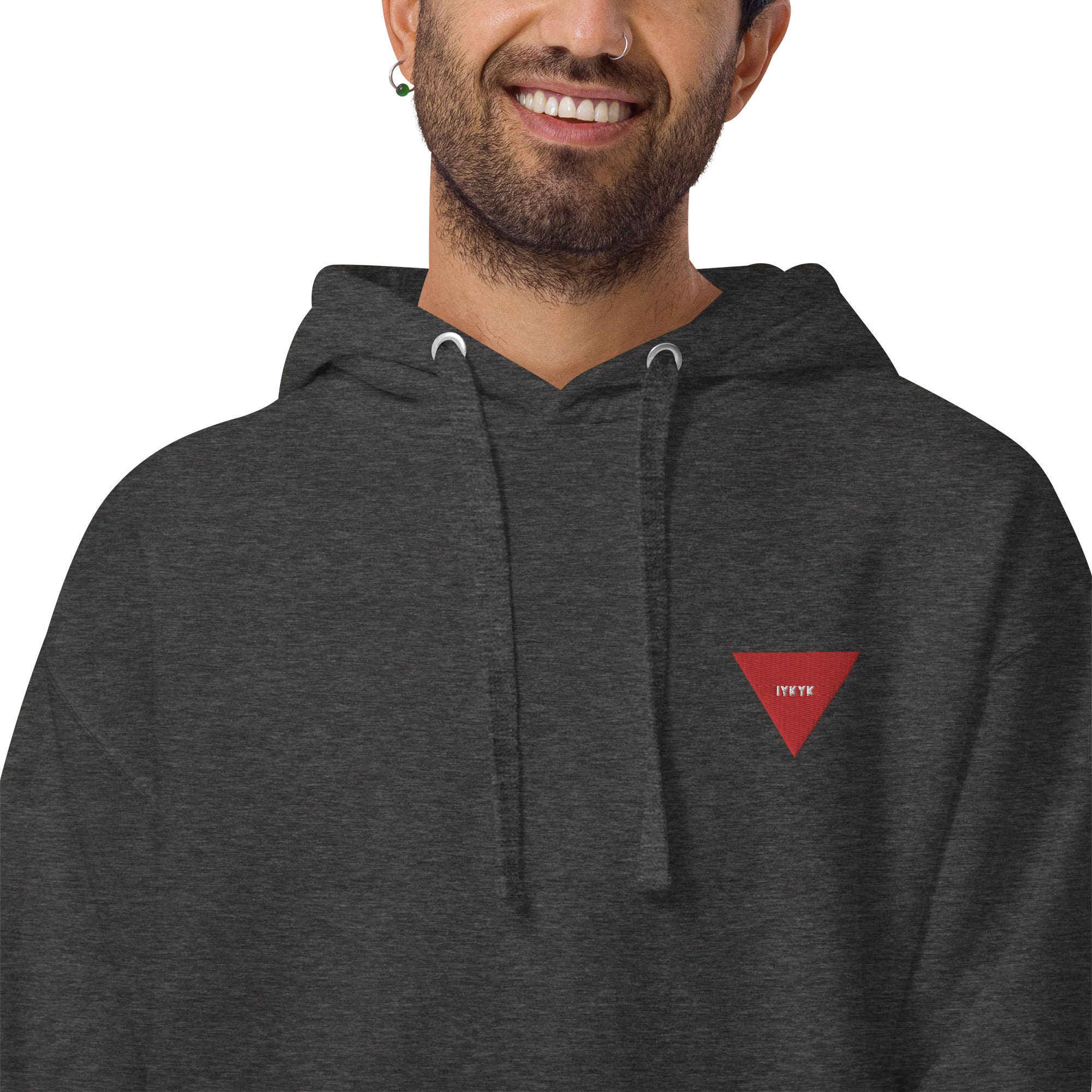 IYKYK Red Triangle Palestine Map Embroidered Unisex Hoodie, Free ...