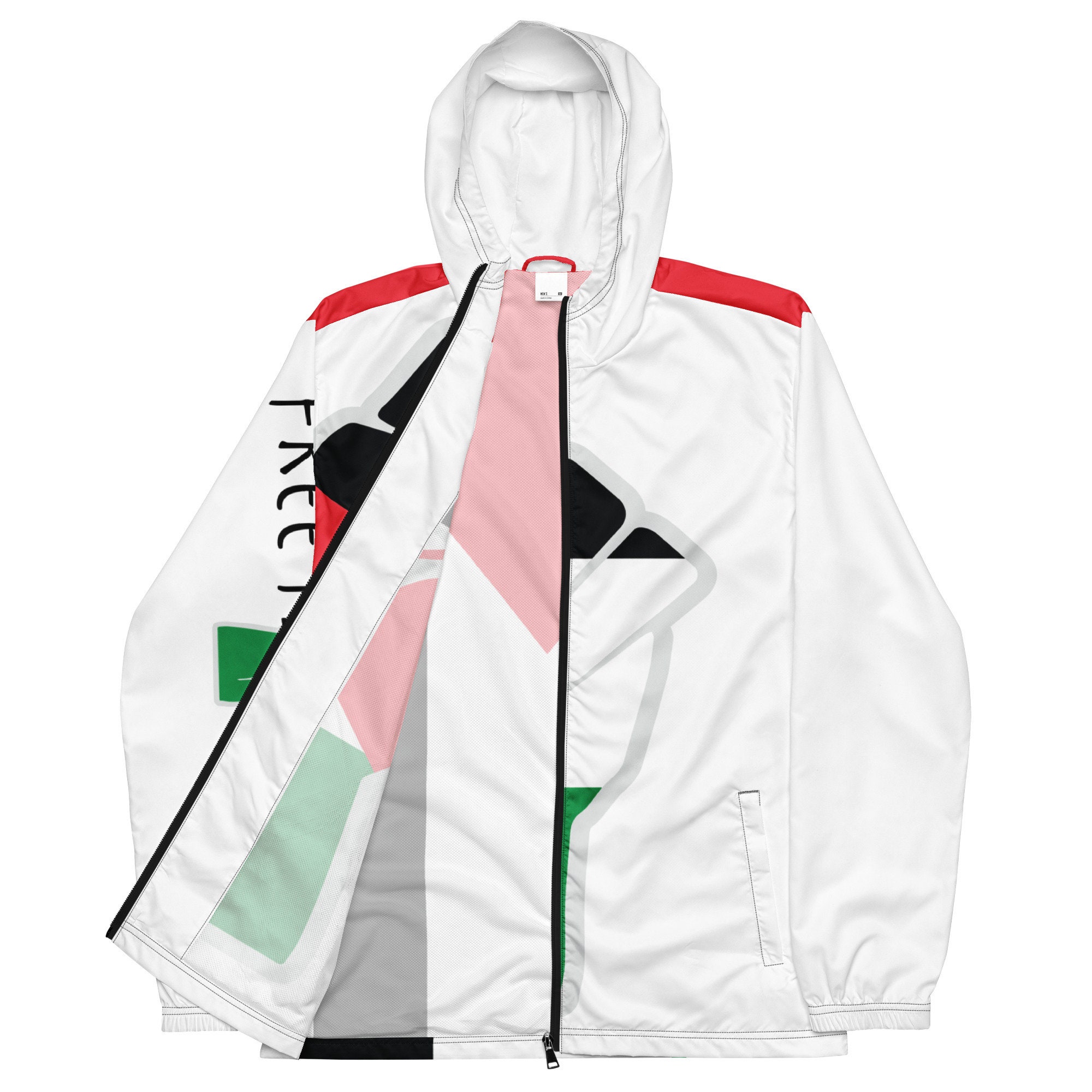Free Palestine Mens Windbreaker, Palestine Windbreaker, Palestine Jacket, Palestine Flag ...