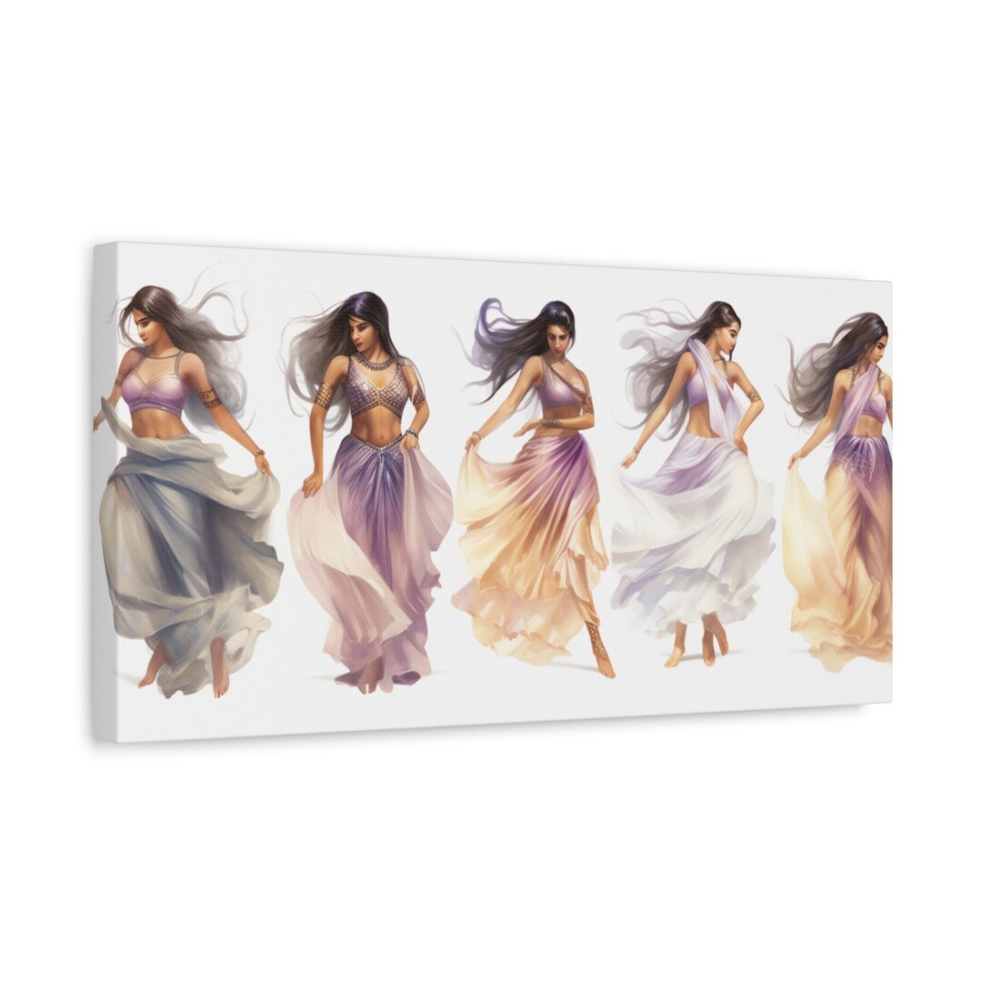 Belly Dancers Art on Matte Canvas, Stretched, 1.25", Belly Dance Print ...