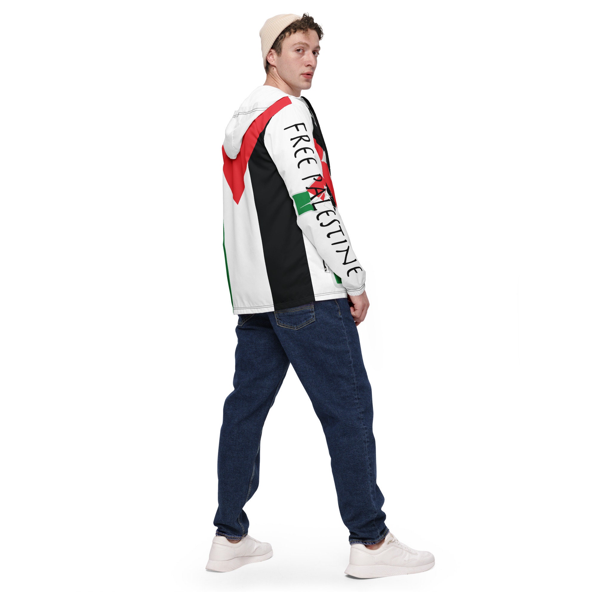 Free Palestine Mens Windbreaker, Palestine Windbreaker, Palestine Jacket, Palestine Flag ...