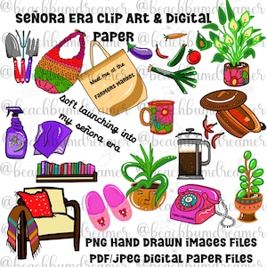 Señora Era Clip Art, Digital Paper, Mexican, Latina Png, Jpeg, Pdf - Etsy