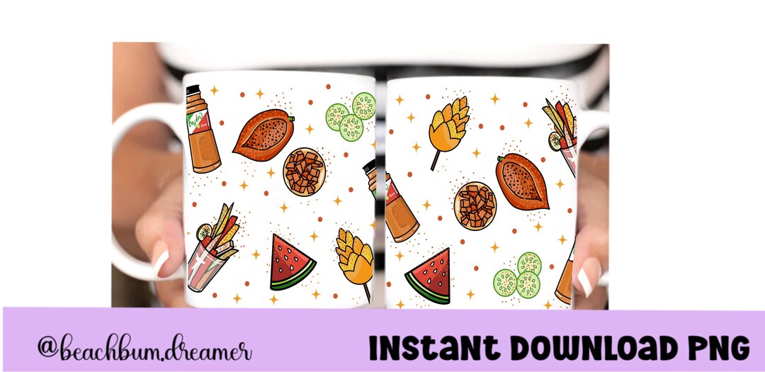Tajin, Fruit Cup, Mexican Snacks 15 Oz Mug Png, Digital Download, PNG ...