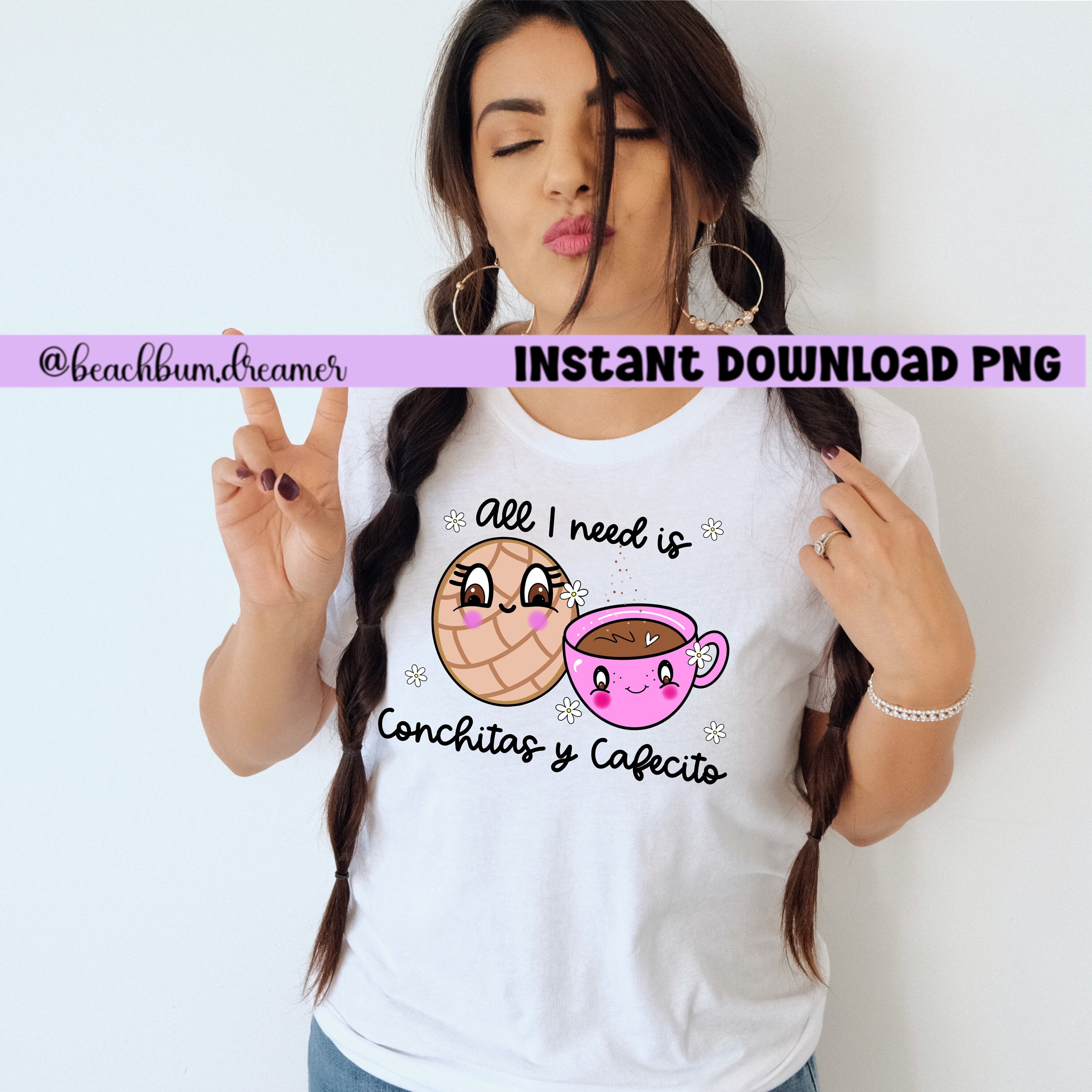 All I Need is Conchitas Y Cafecito Png, Concha Png, Coffee Png, Cafecito PNG, Cute Mexican ...