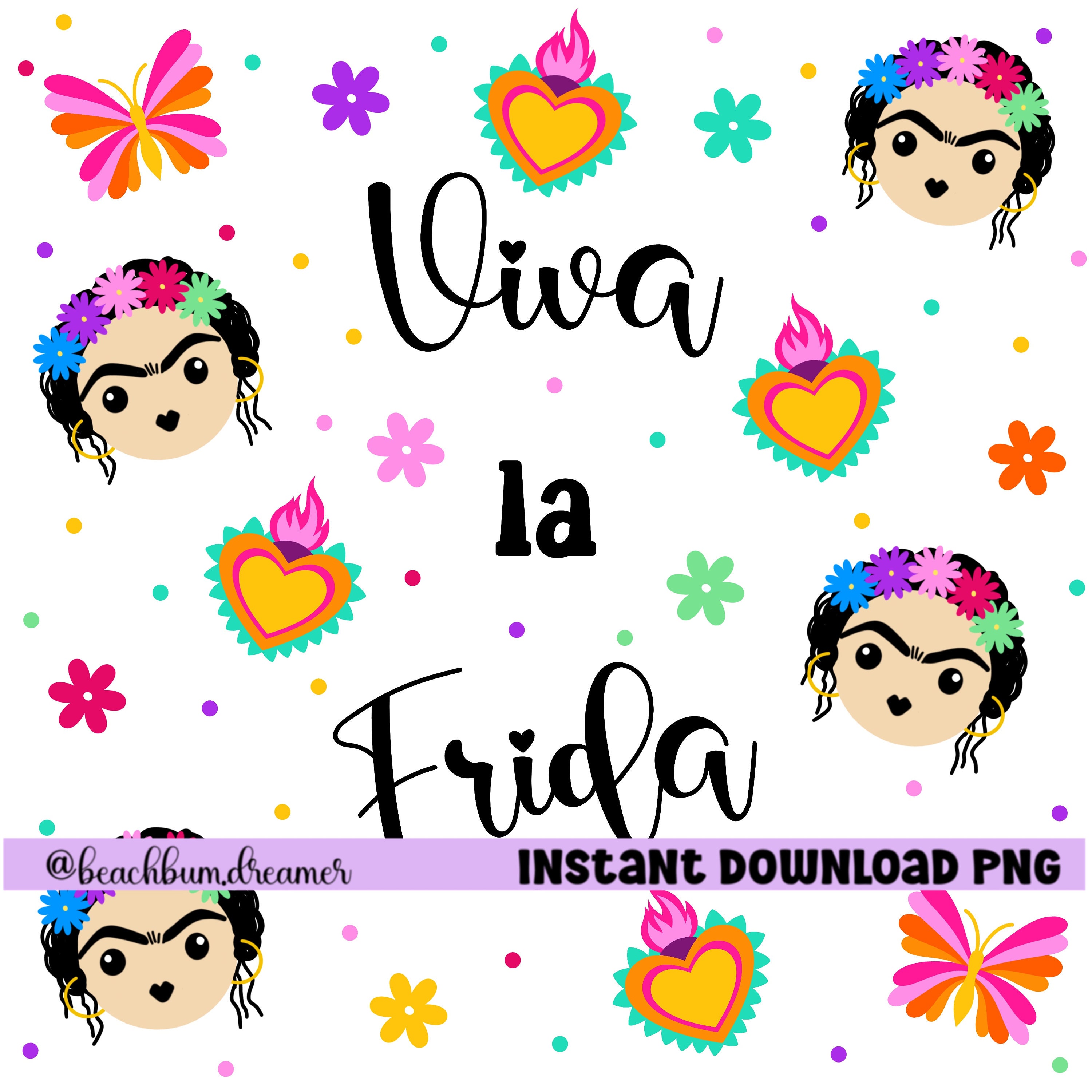 Frida Kahlo Viva La Frida Mexican Artist PNG Tshirt Png - Etsy
