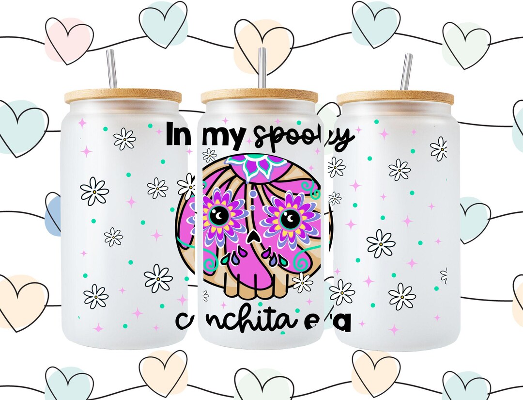 Concha, Day of the Dead, 16 Oz Glass Wrap, PNG File, Spooky, Mexican ...