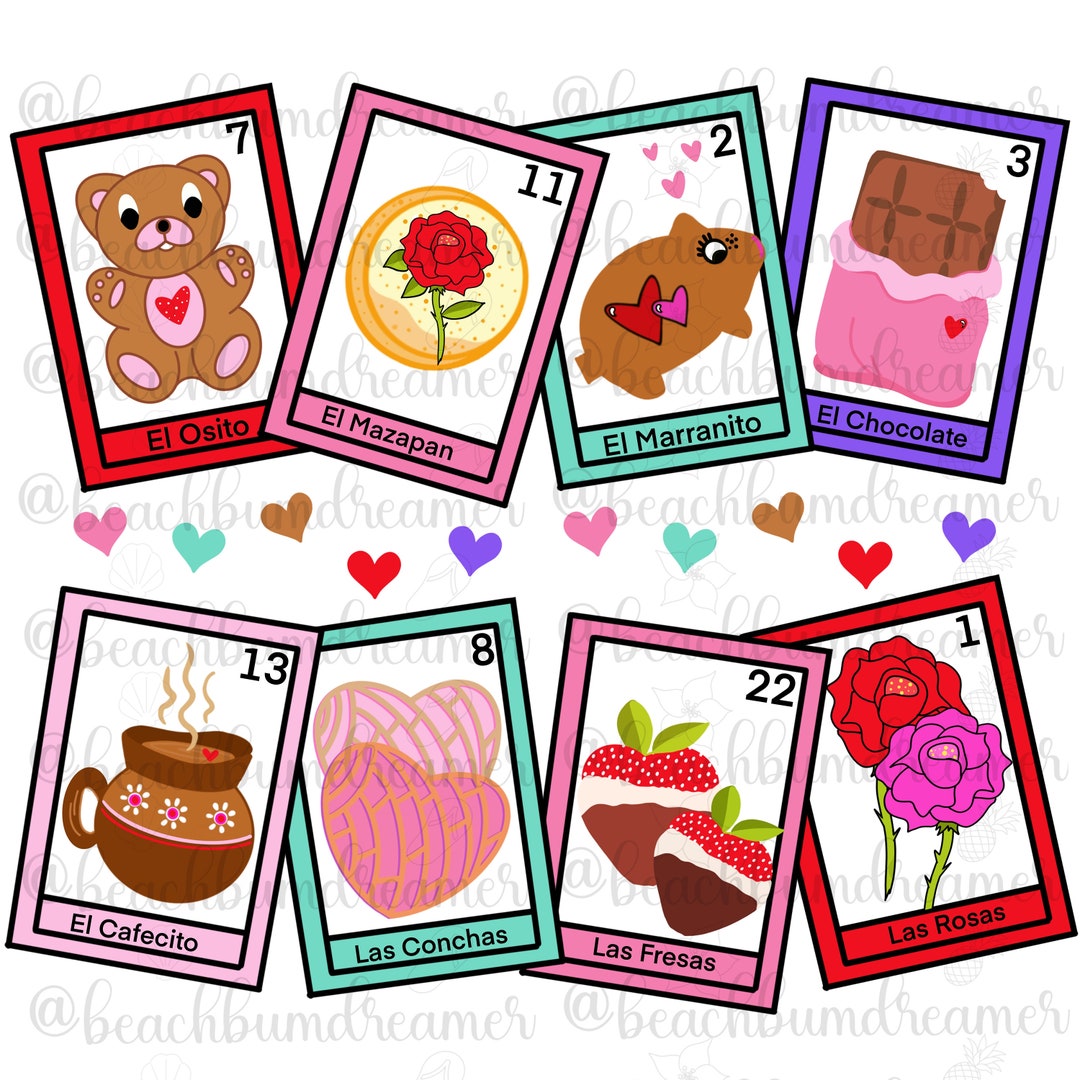 Valentines Vibes Png, Loteria, Mexican Valentine’s Day, Sublimation ...