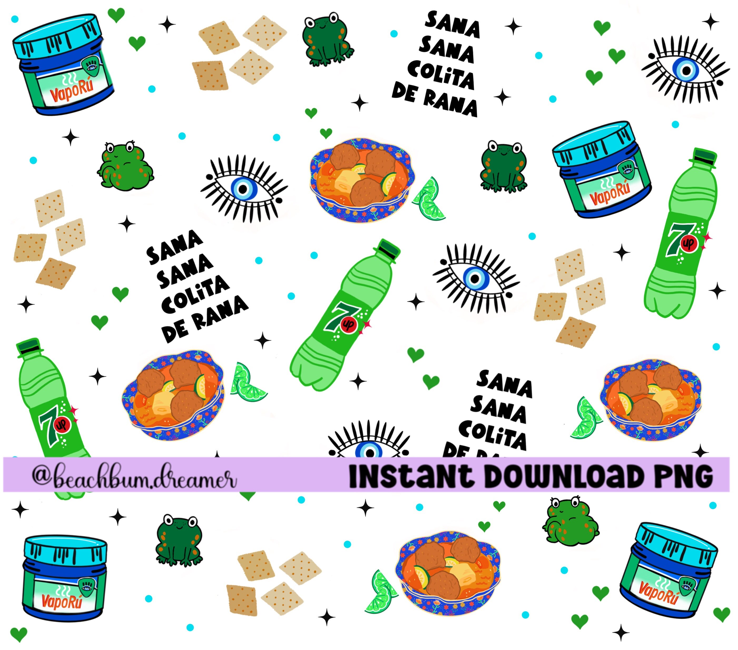 Sana Sana Colita Mexican Libbey Glass PNG Sublimation File - Etsy