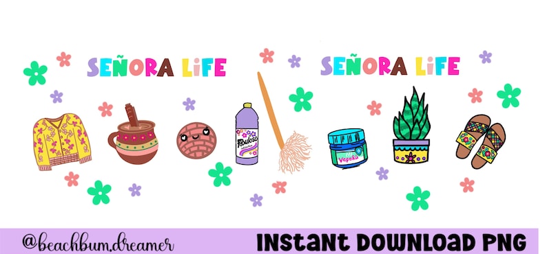 16 Oz Senora Life Señora Libbey Cup PNG Sublimation File - Etsy