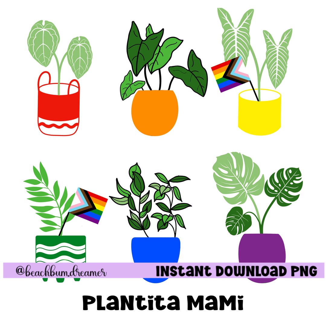 Plantitas, Plant Daddy, Pride, Queer, Rainbow PNG Digital Download ...