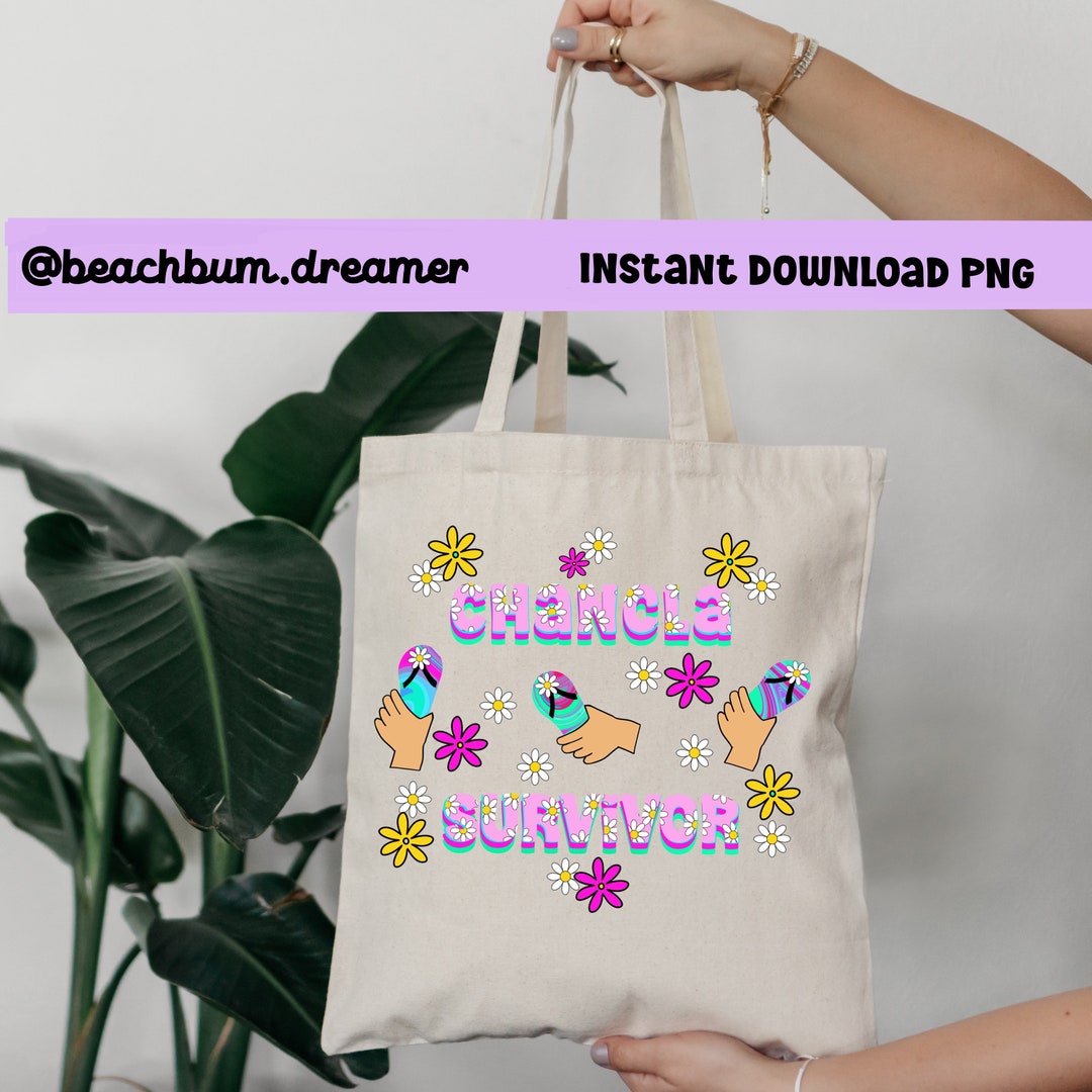 Chancla Survivor Png Digital File, Transfer File, Tshirt Design, Tote ...