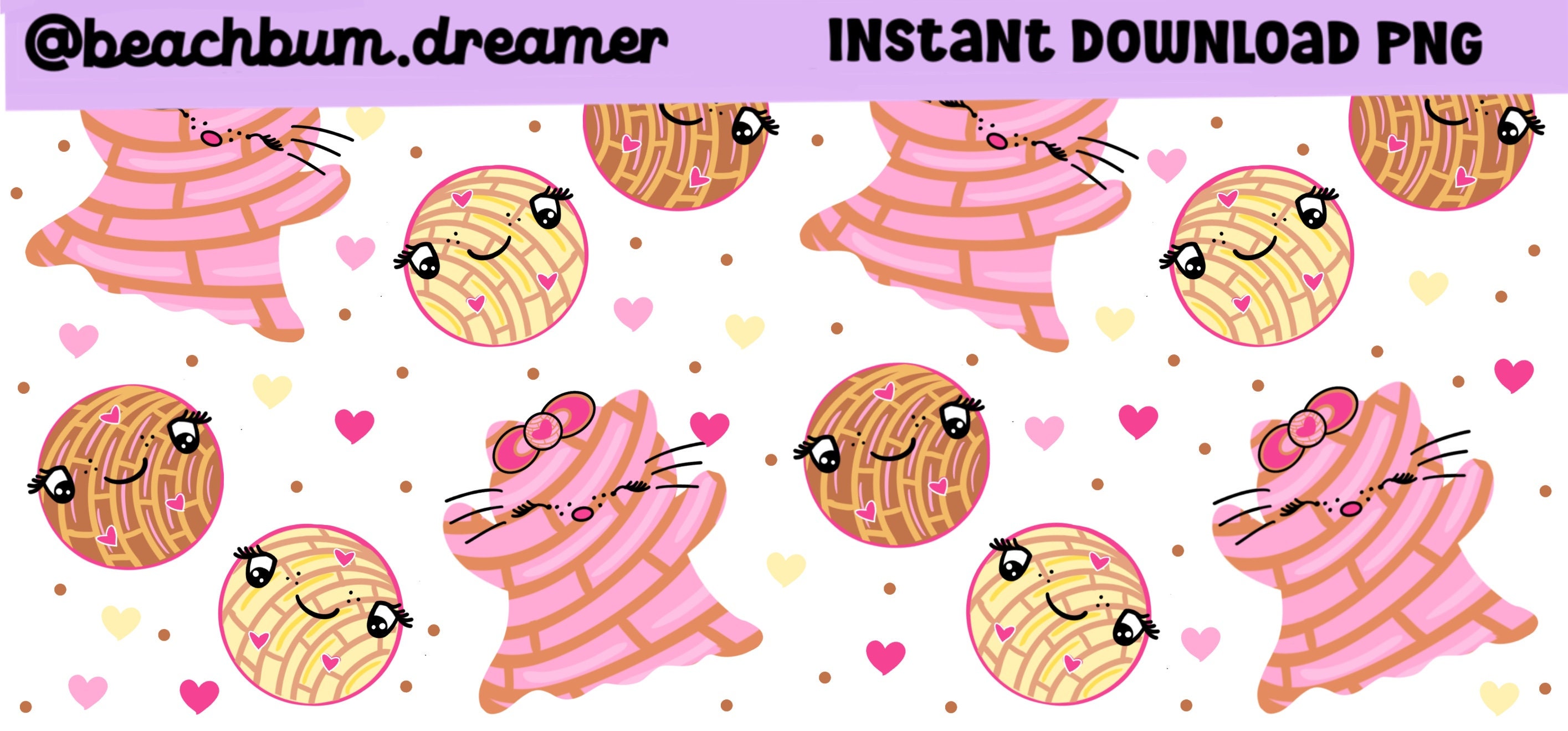 Concha, Ghost, Spooky Concha, 16 Oz Glass Wrap, Mexican Bread, Kawaii ...