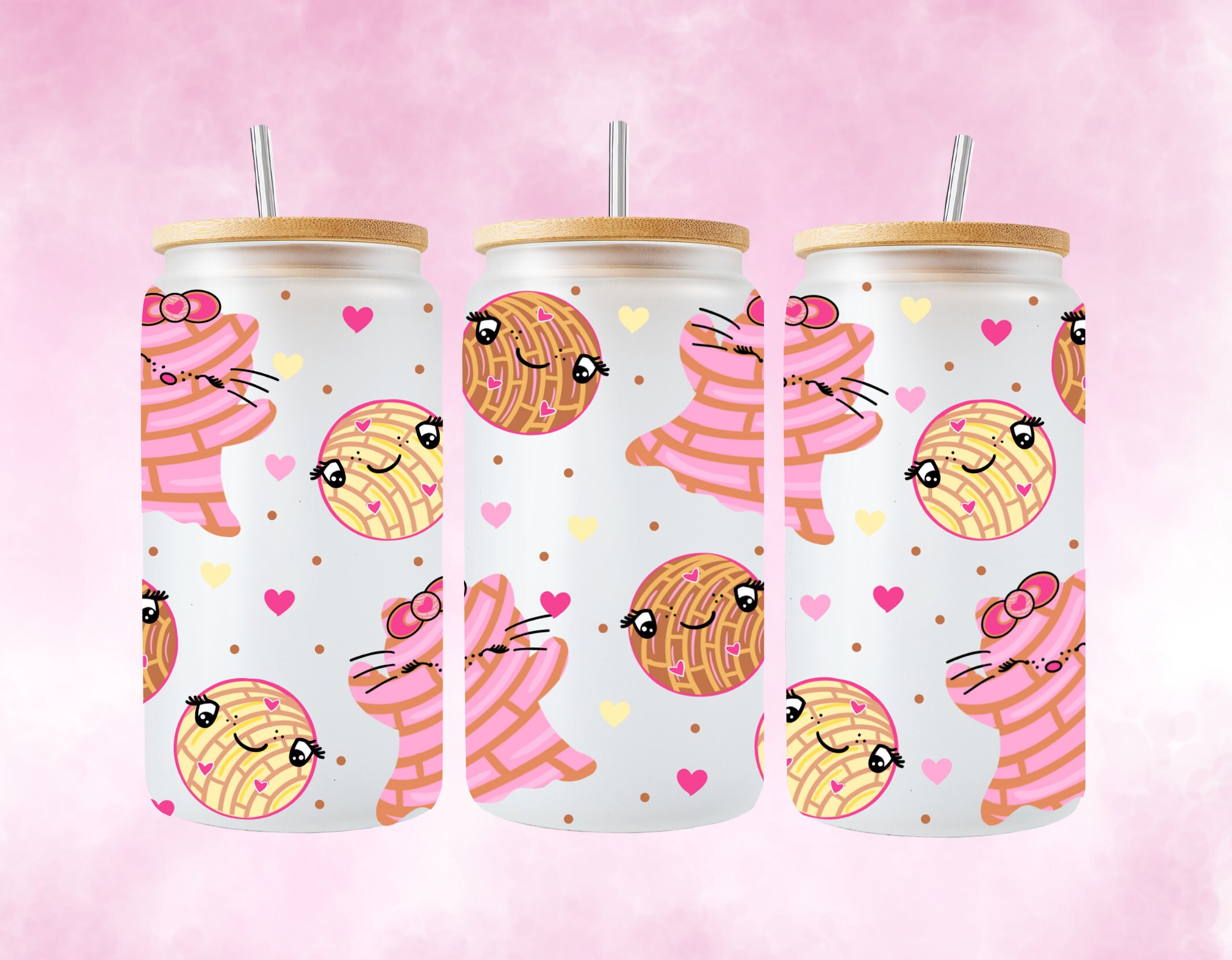 Concha, Ghost, Spooky Concha, 16 Oz Glass Wrap, Mexican Bread, Kawaii ...